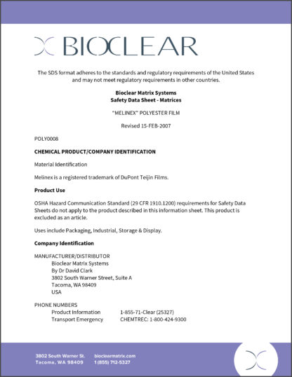 IFU & SDS - Bioclear